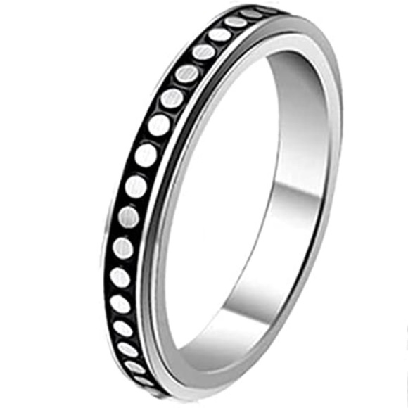 Jewelry | 33stainless Steel Spinning Fidget Ring For Anxiety Fidgeting ...